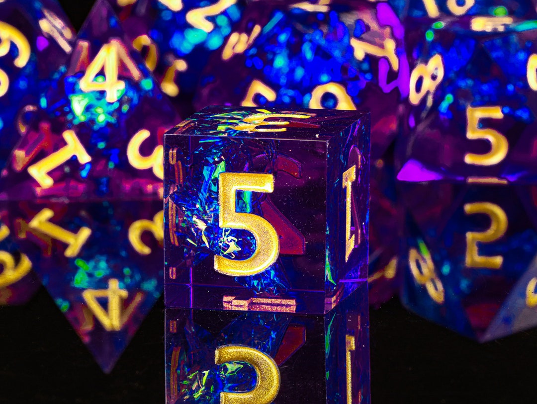 Sharp Edge Dice, Dnd Dice Set, Resin Dice, Full Set Dice for Dungeons ...