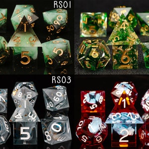 Mountain Forest Dice, Handmade Resin Dice Sharp Edge Dice, Dnd Dice Set ...