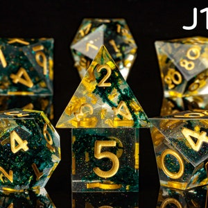 Algae Dice Handmade Sharp Edge Resin Dice Dnd Dice Set RPG - Etsy