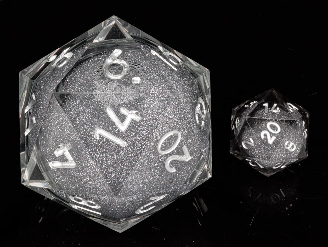 Giant D20, Liquid Core D20, Liquid Dice, Resin Dice, Liquid Heart Dice ...