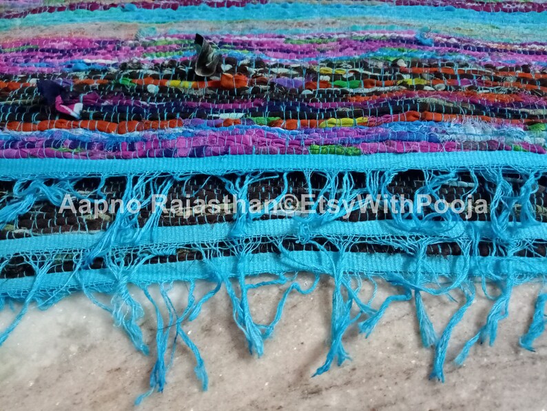 Beautiful Rectangle Cotton Chindi Rugs 3x5 Feet Reversible - Etsy