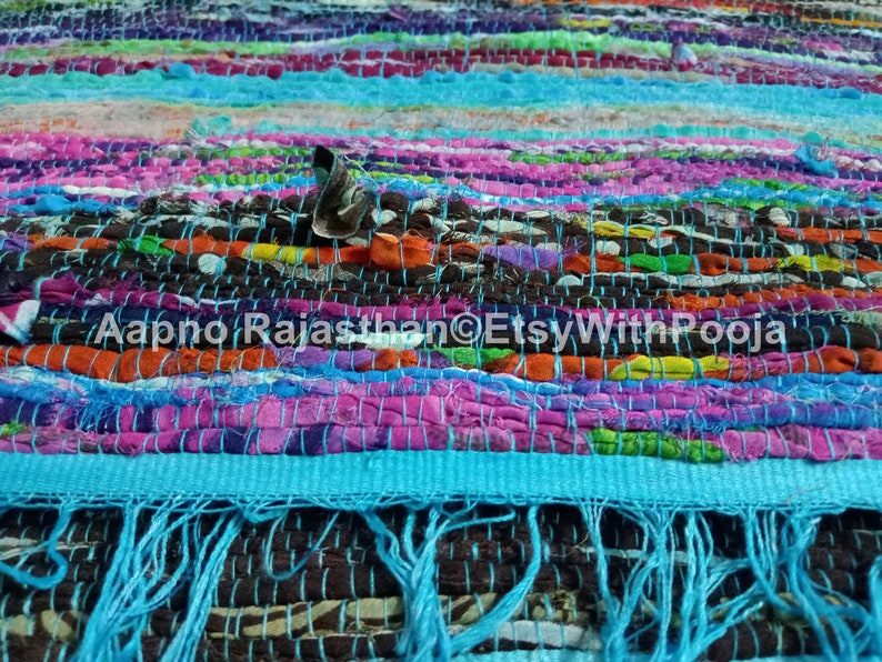 Beautiful Rectangle Cotton Chindi Rugs 3x5 Feet Reversible - Etsy