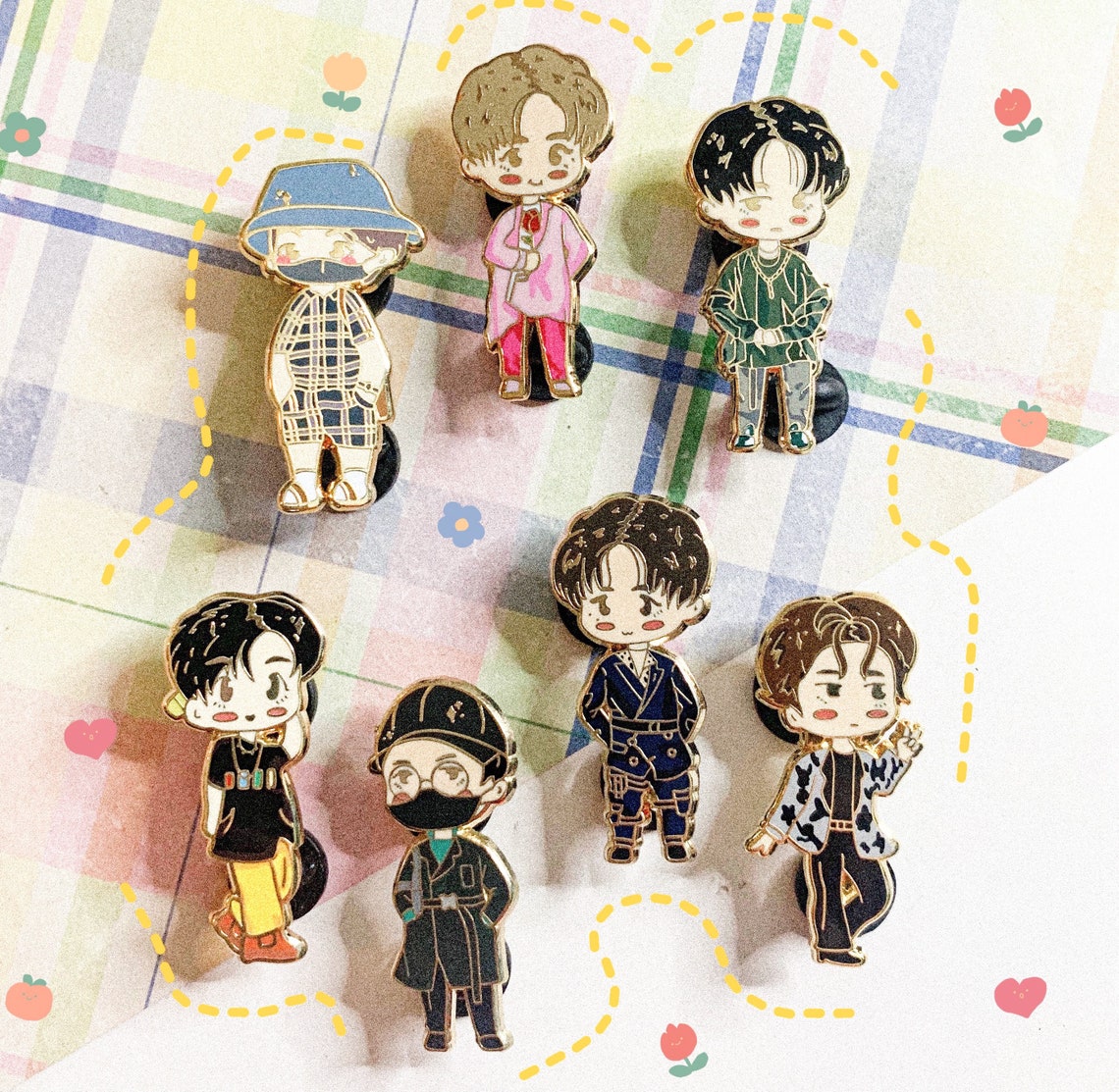Instock BTS Chibi Fashion Pin standard - Etsy