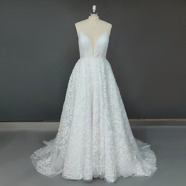 V Back Wedding Dress - Etsy