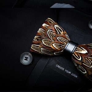 HANDMADE Feather Bow Ties Men's Luxury Bowtie With Box / Fashion ...