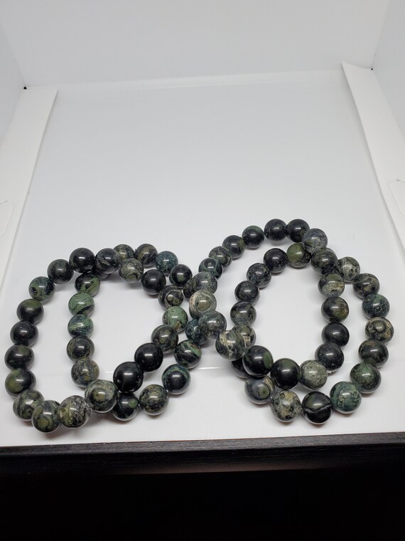 Craft Supplies & Tools Green KAMBABA JASPER Bracelet aka: Nebula ...