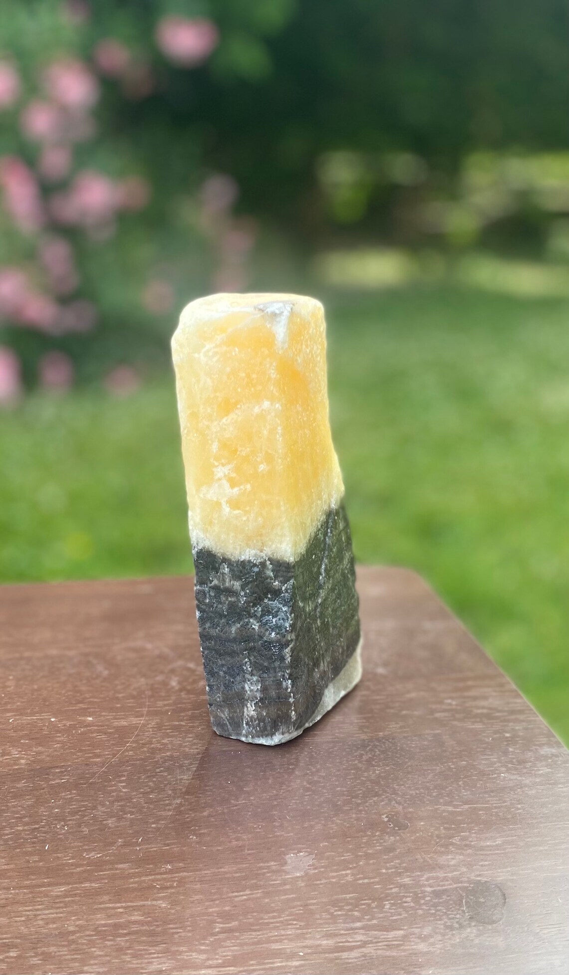 Banded Yellow Calcite with Black Onyx/Motivation/1.72 KG/6.8 | Etsy