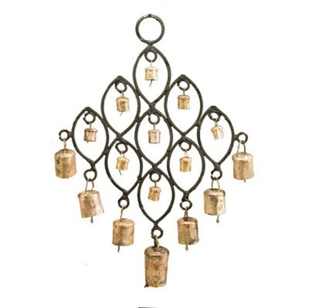 Rustic Cow Bells in Ovals Wind Chime (11.5inch)) - Etsy