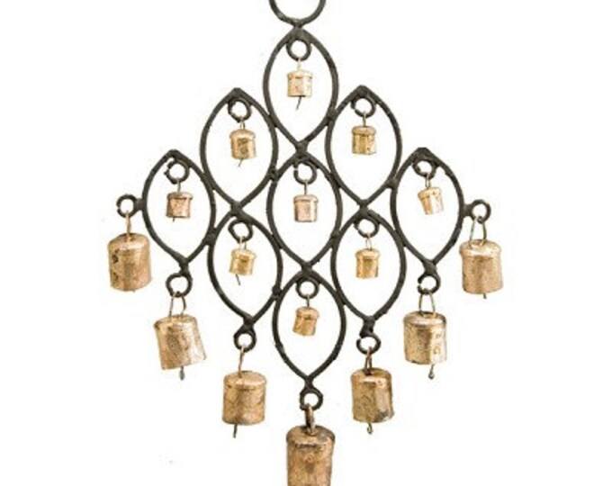 Rustic Cow Bells in Ovals Wind Chime (11.5inch)) - Etsy