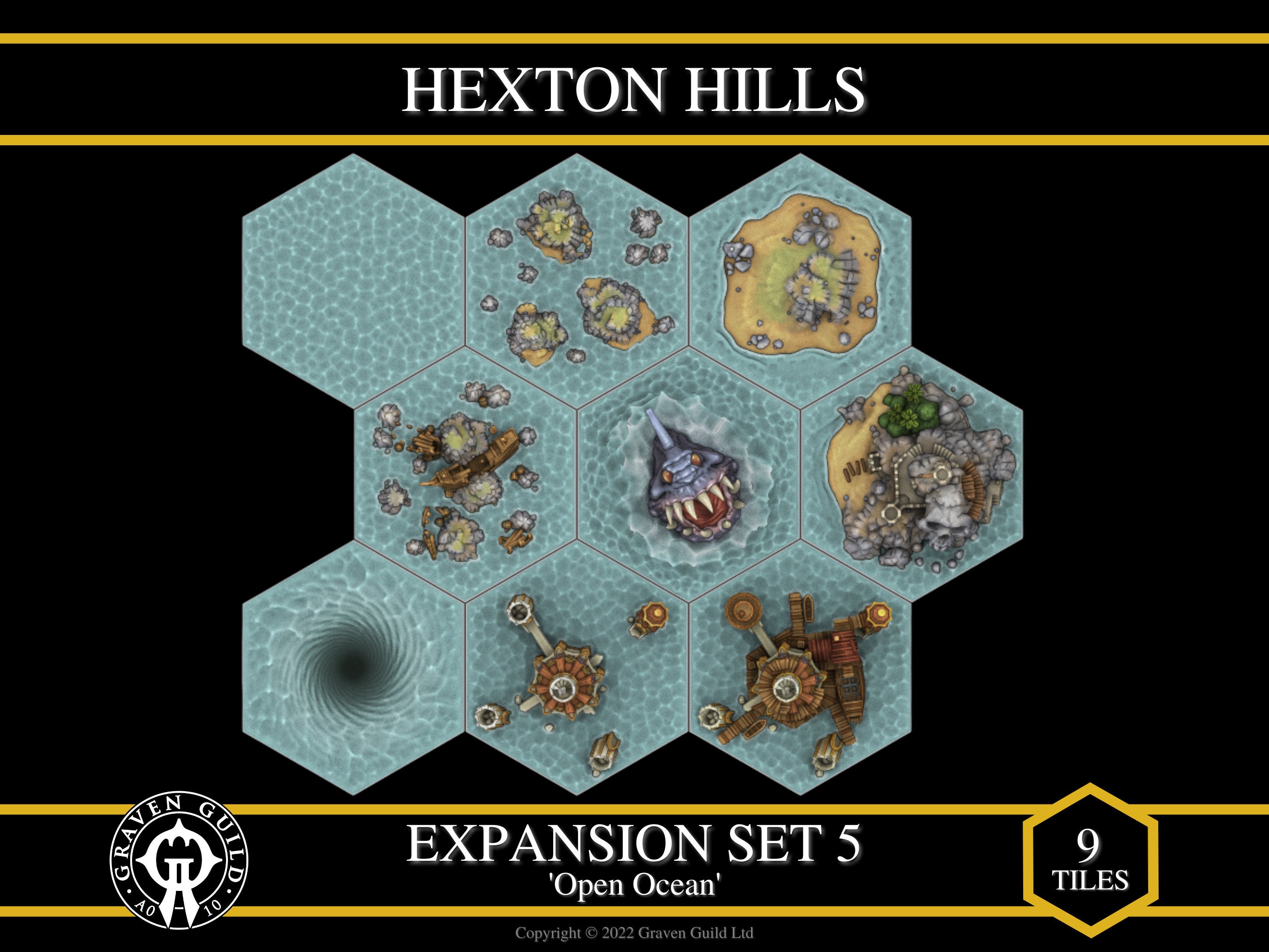Hexton Hills Expansion Set 5 'open Ocean' for Tabletop Rpgs D&D ...