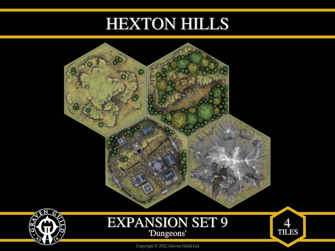 Hexton Hills Expansion Set #9 - 'dungeons' - for Tabletop Rpgs | D&D ...