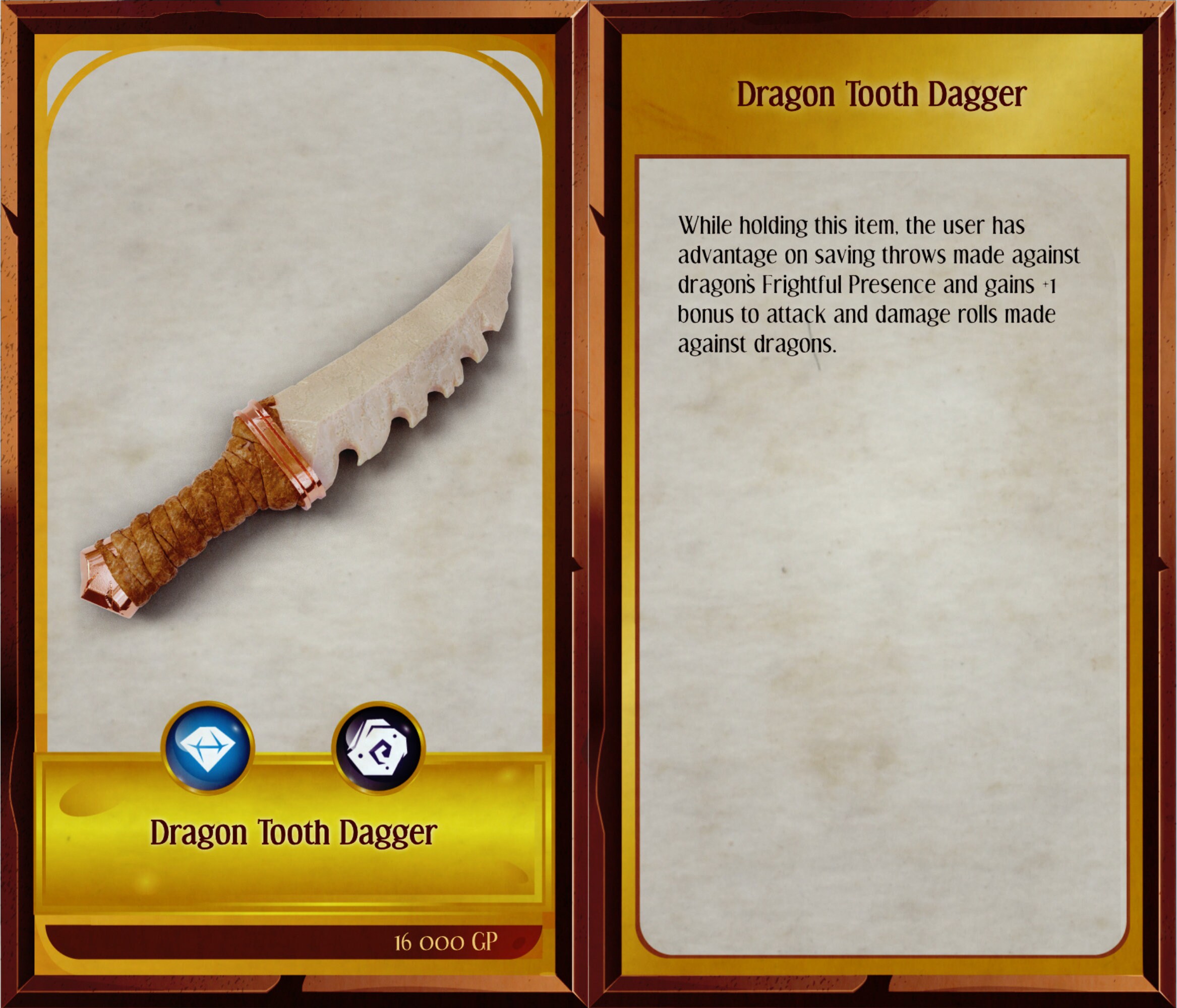 Dragon Tooth Dagger Puzzles and Props Prop for RPG, Tabletop Games ...