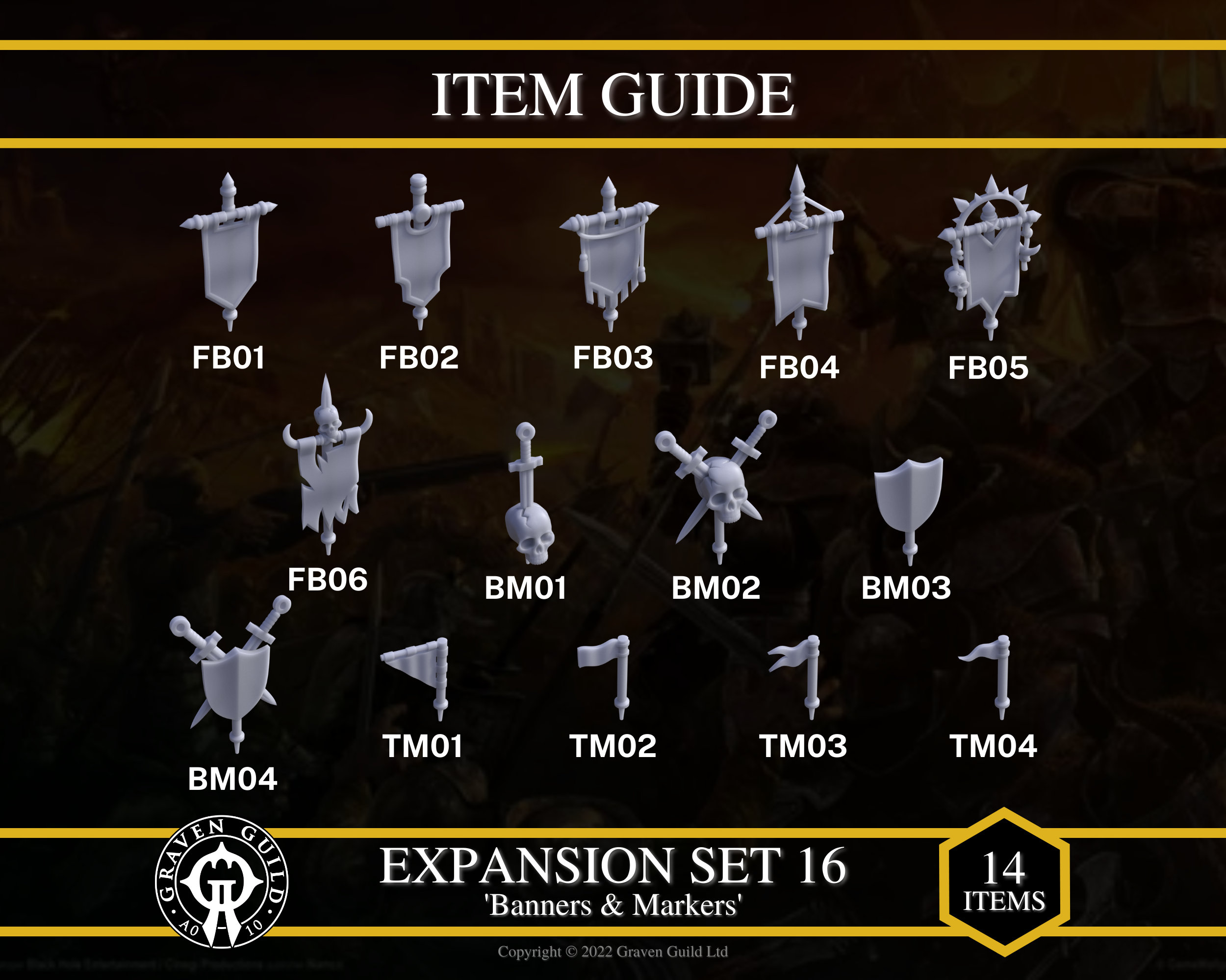 Hexton Hills Expansion Set 16 'banners and Markers' for Tabletop Rpgs D ...