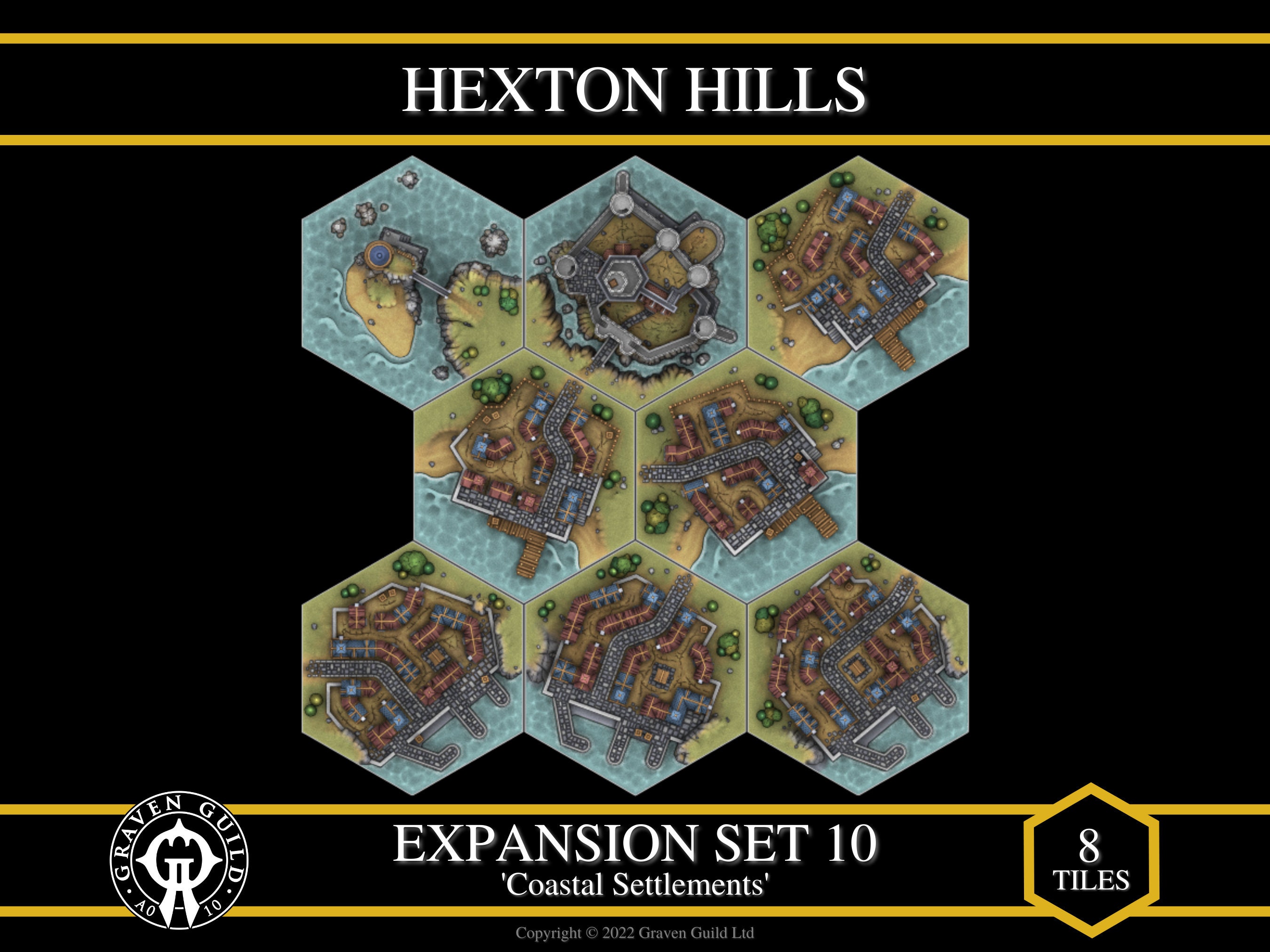 Hexton Hills Expansion Set 10 'coastal Settlements' for Tabletop Rpgs D ...