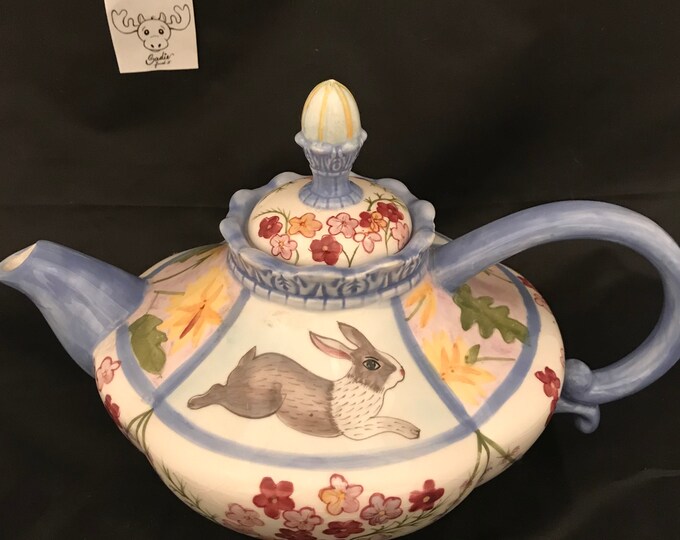 Danna Cullen Zrike "meadow Bunny" Teapot - Etsy