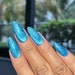 Neon Flash Effect Cat Eyes Gel Polish Press on Nails | Indigo Blue ...