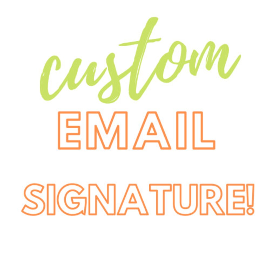 Signature E mail Personnalis e Etsy France