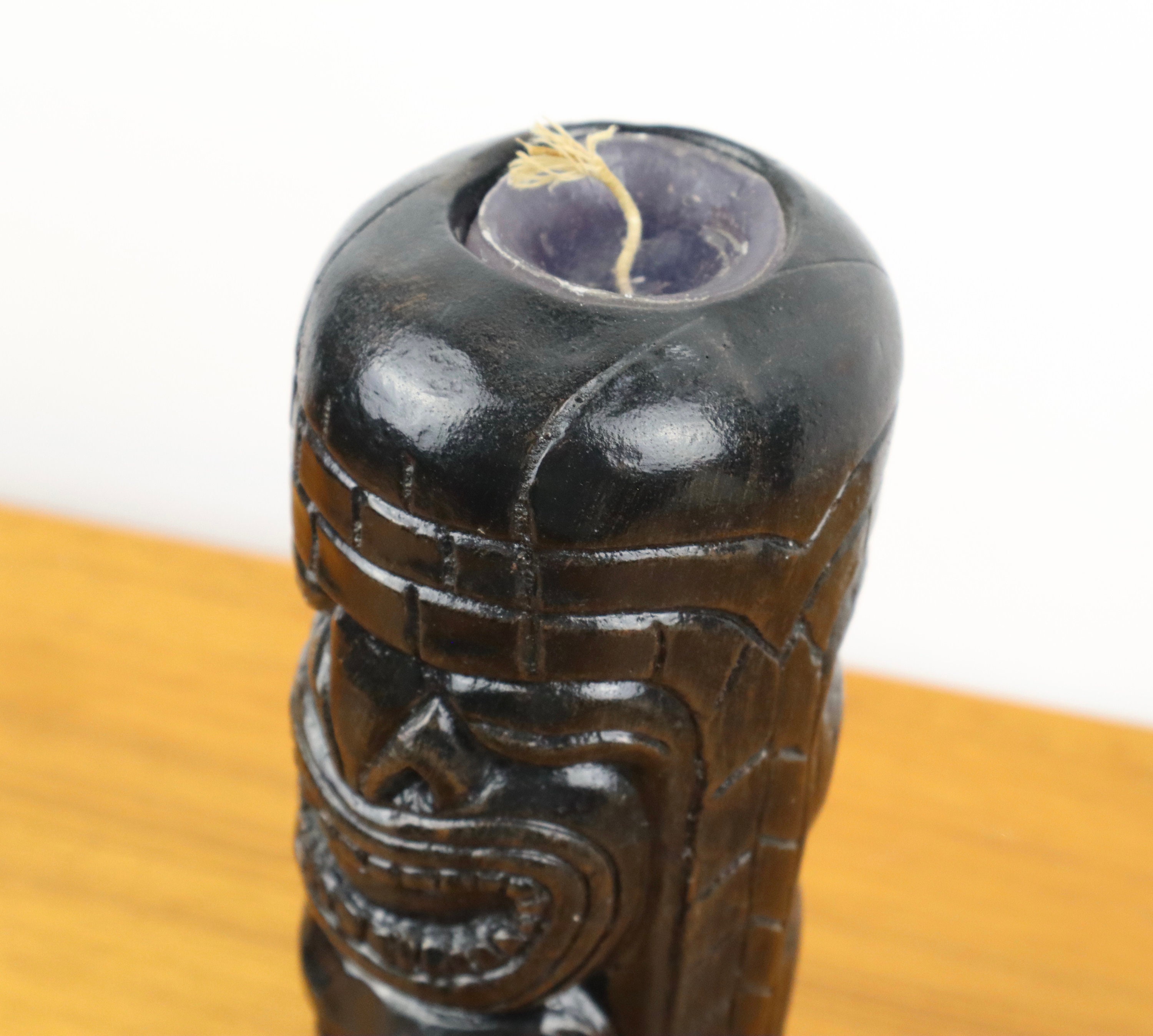 Tiki Candle Holder Vintage Tiki Bar Decor - Etsy