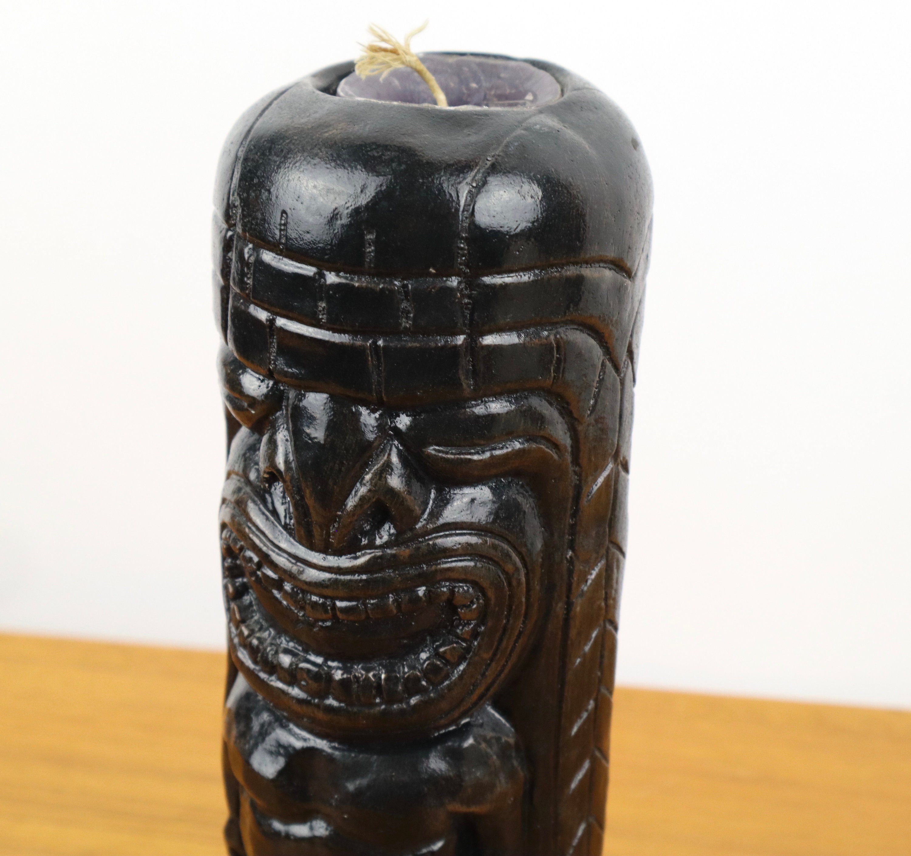 Tiki Candle Holder Vintage Tiki Bar Decor - Etsy