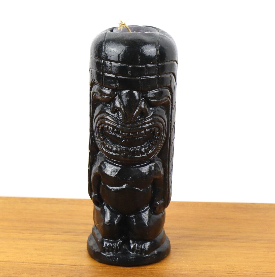 Tiki Candle Holder Vintage Tiki Bar Decor - Etsy
