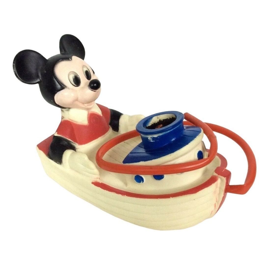Mickey Mouse Bubble Barge Boat Rubber Bath Toy Child Guidance No Pump ...