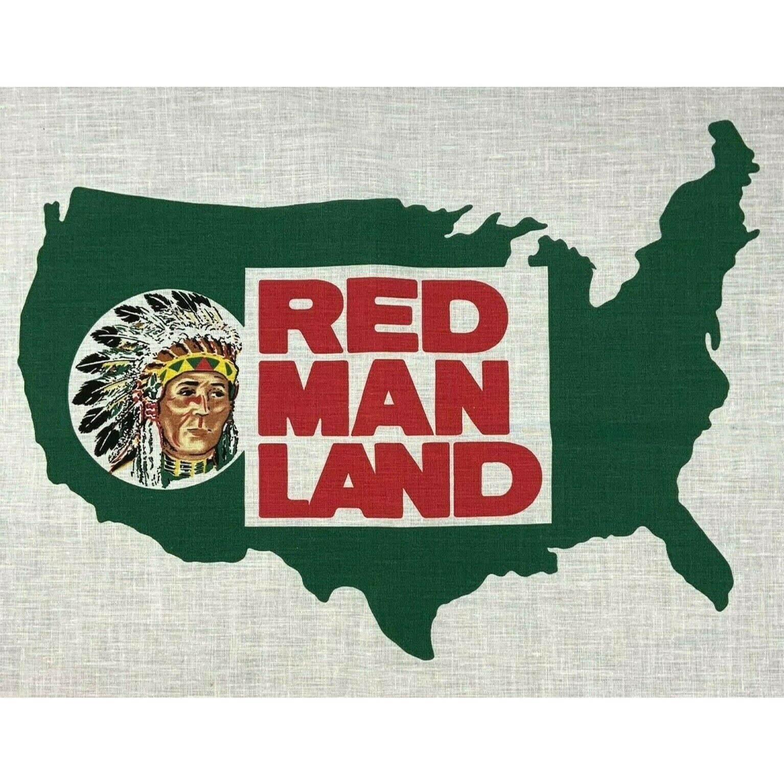 Red Man Chewing Tobacco Handkerchief Advertising 24x24 Logo - Etsy
