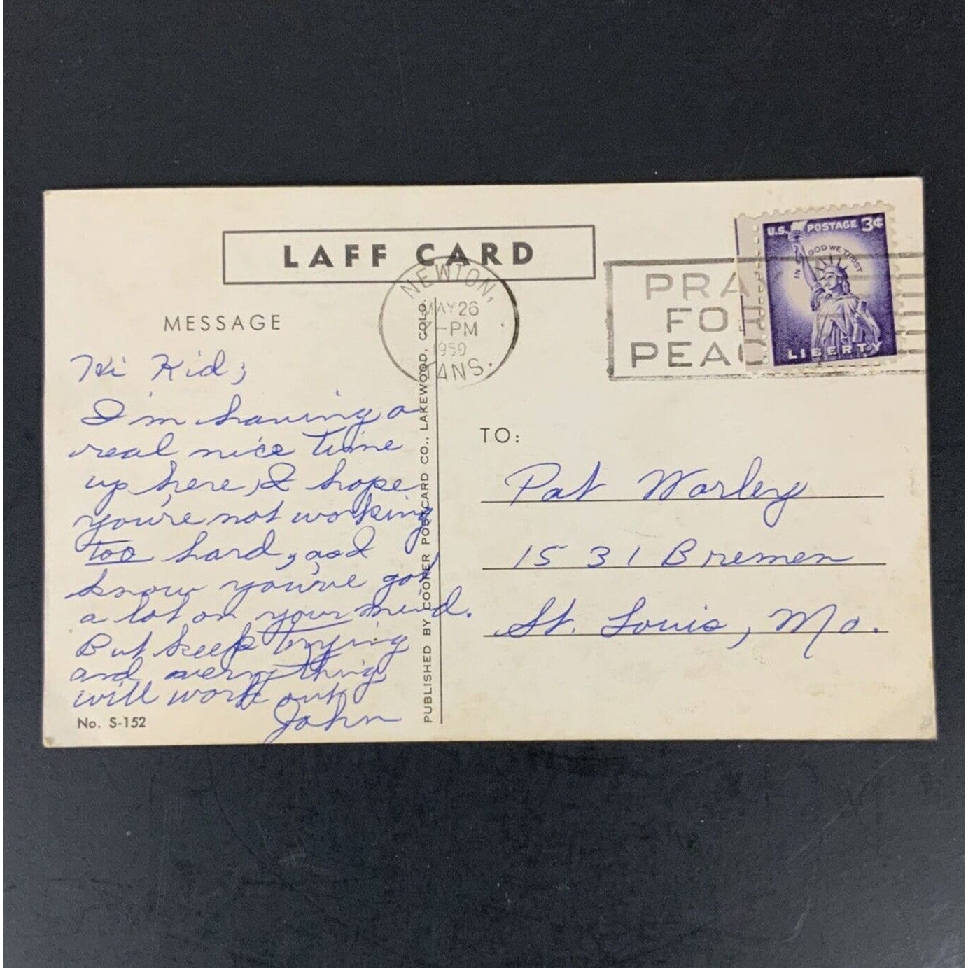 Vintage Laff Card Postcard Fishing Theme Funny Posted Stamped 1950s - Etsy