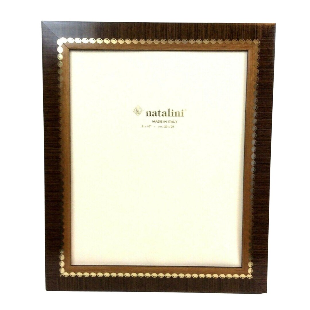 Natalini Noemi Picture Frame 4x6 Table Top Marquetry Wood Gold Dot Made ...