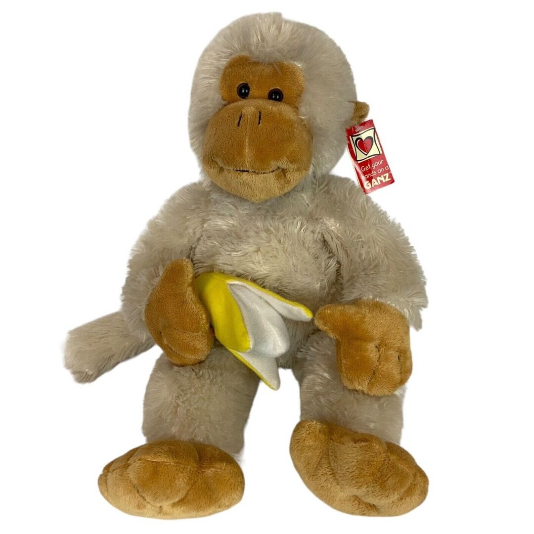 Ganz Bananas Plush Monkey Chimp Beige Tan Stuffed Animal Toy NEW - Etsy