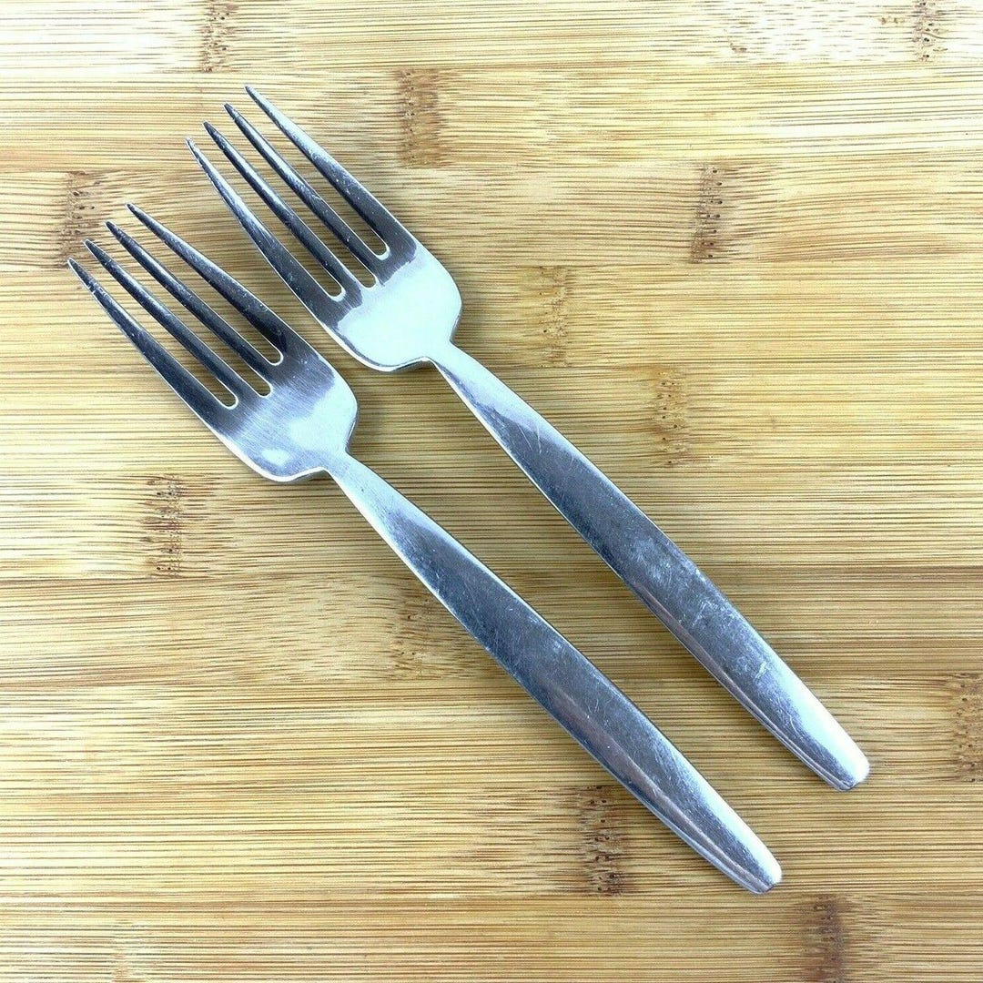 Oneida Leda Set of 2 Salad Forks 18/10 Stainless Steel Flatware - Etsy ...