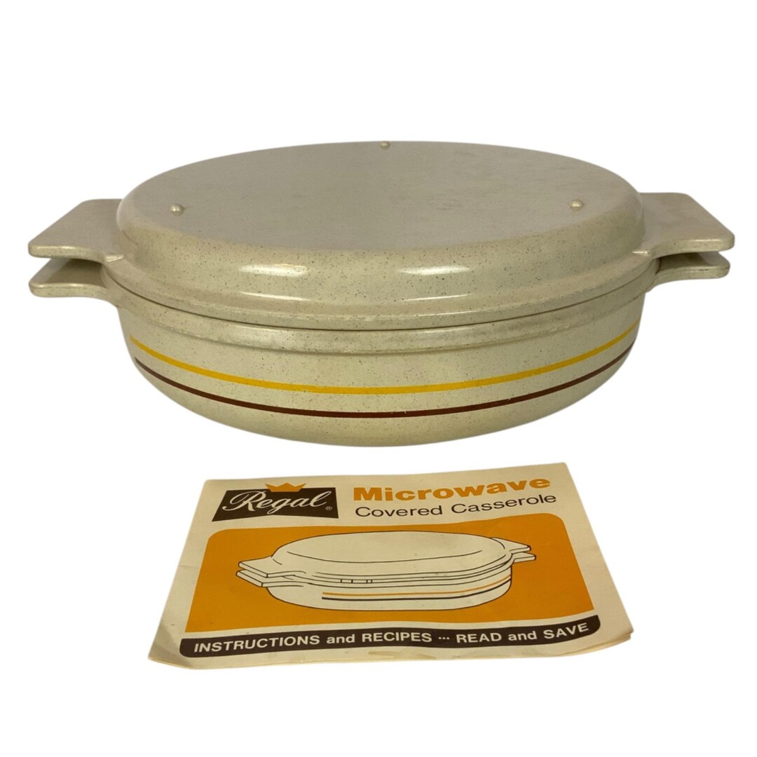 Vintage Regal Microwave Covered Casserole Dish 2L With Instruction ...