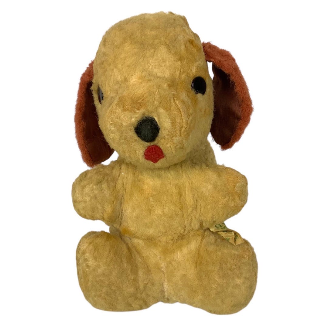 Vintage Gund Swedlin Puppi Plush Dog Sani Foam Button Eyes Made in USA ...