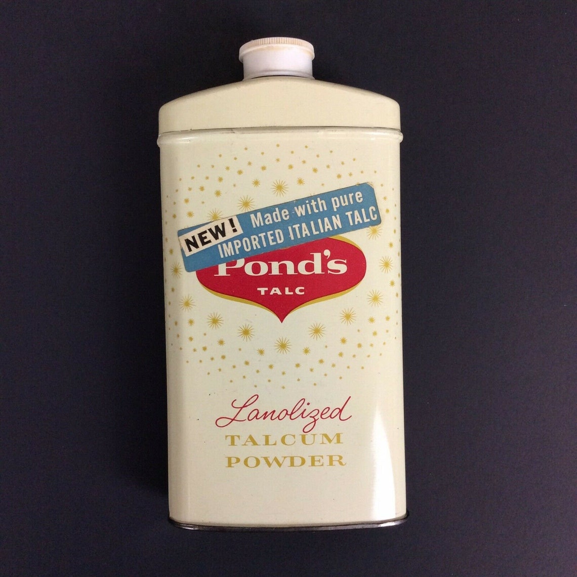 Ponds Talc Lanolized Talcum Powder EMPTY Advertising Tin | Etsy