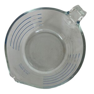 Vintage Pyrex Glass 4 Cup Measuring Bowl M-320 Blue Lettering Made in ...