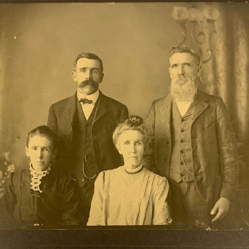 Antique 1800s Family Photo Studio Portrait Cabinet Card - Etsy