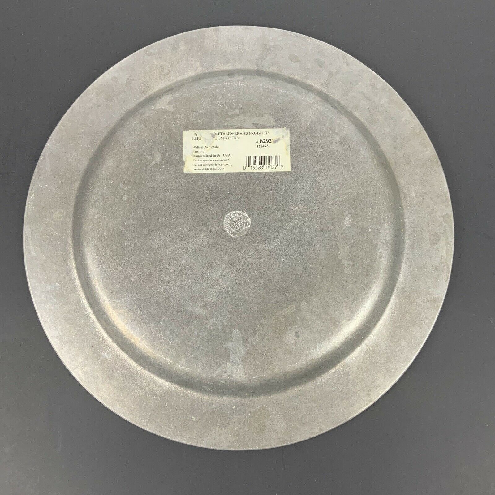 Wilton Armetale Basket Weave Small Round Pewter Tray Platter - Etsy