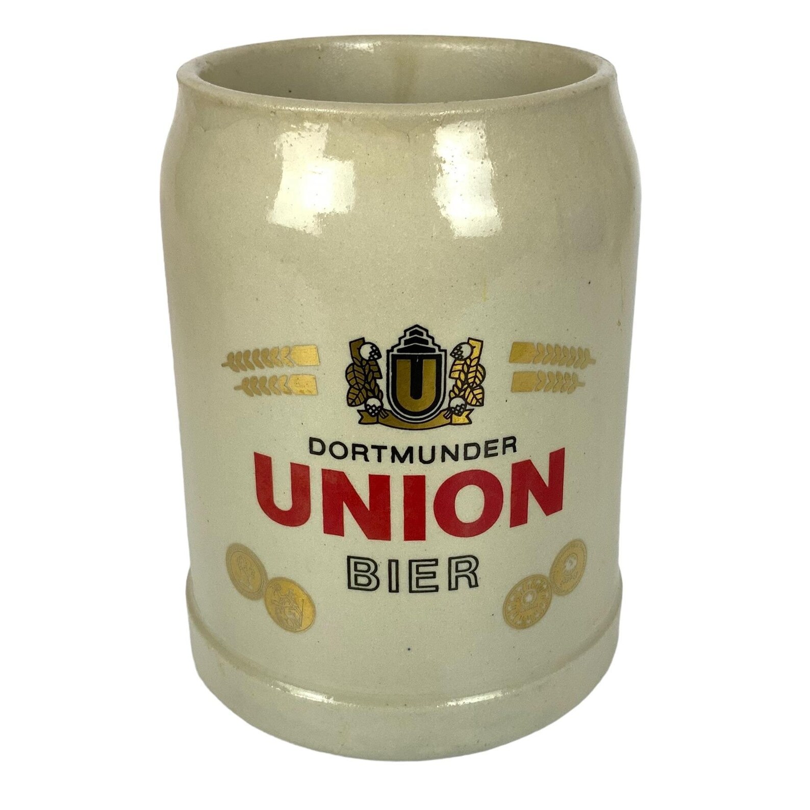 Dortmunder Union Bier Mug Beer Stein .5L Stoneware Germany Barware Man ...