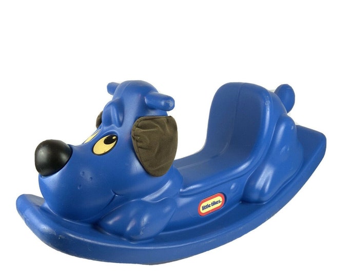 Little Tikes Dog Rocking Horse Ride on Rocker Toy Blue Plastic Made in ...