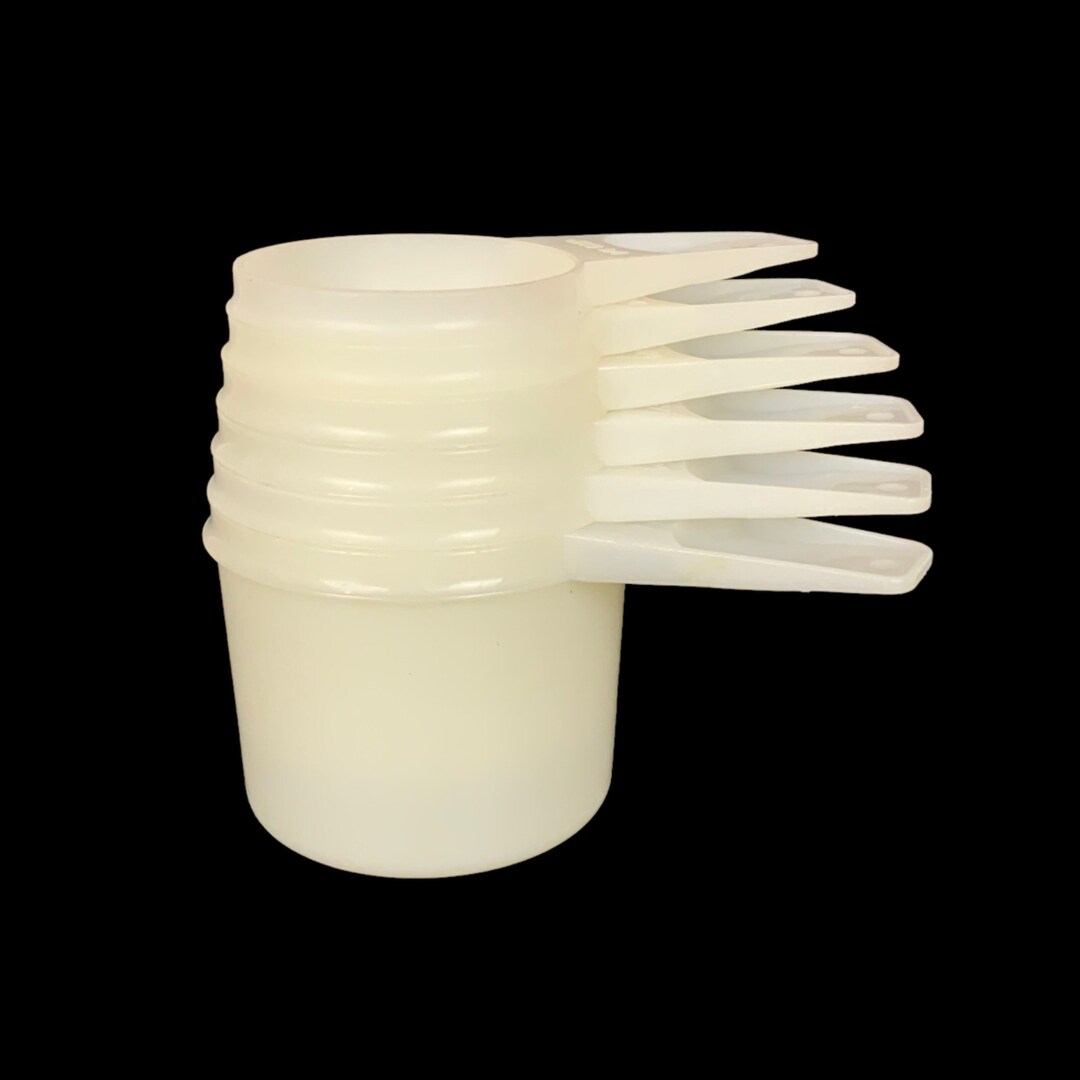 Tupperware Measuring Cups Set of 6 Sheer White Plastic Kitchen - Etsy