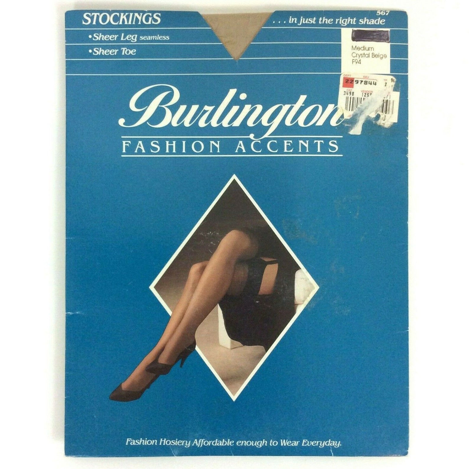 Burlington Fashion Accents Stockings Thigh Highs Medium Crystal Beige ...