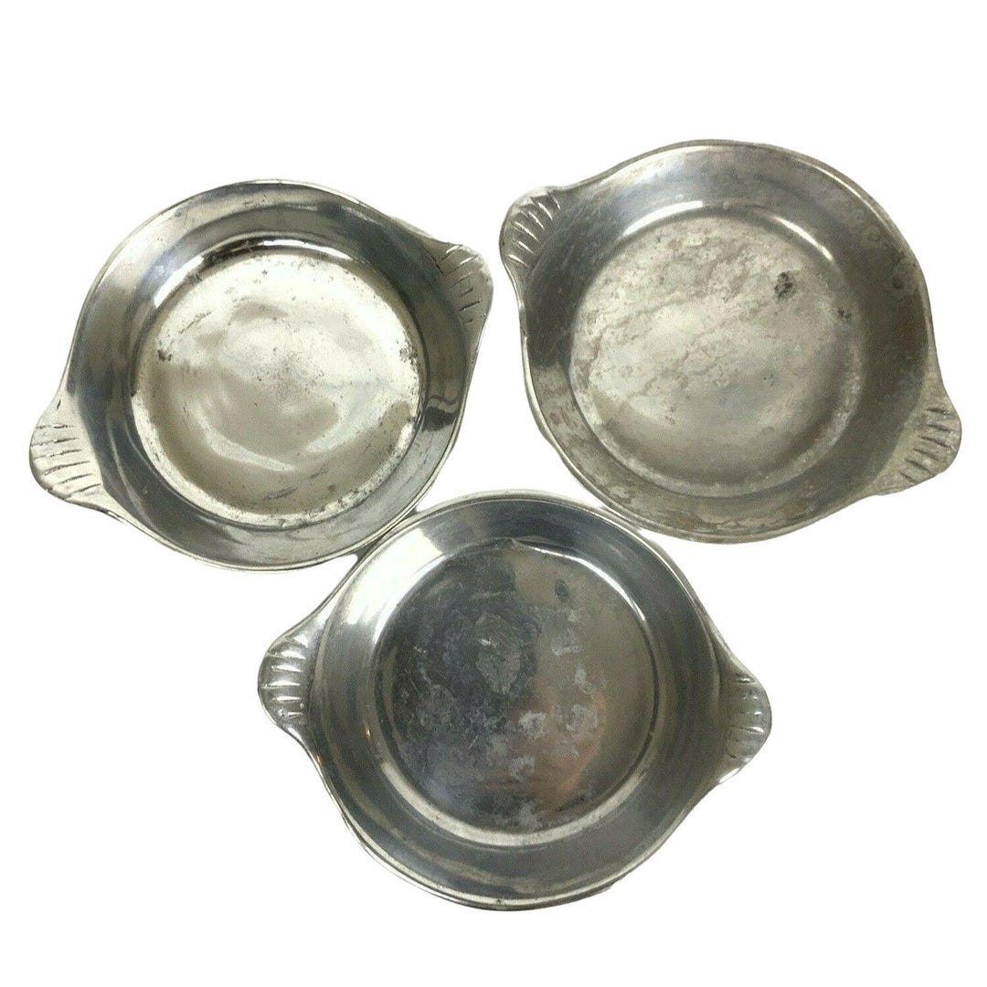 Set of 3 Shiny Round Aluminum Dishes for Candy & Nuts - Etsy