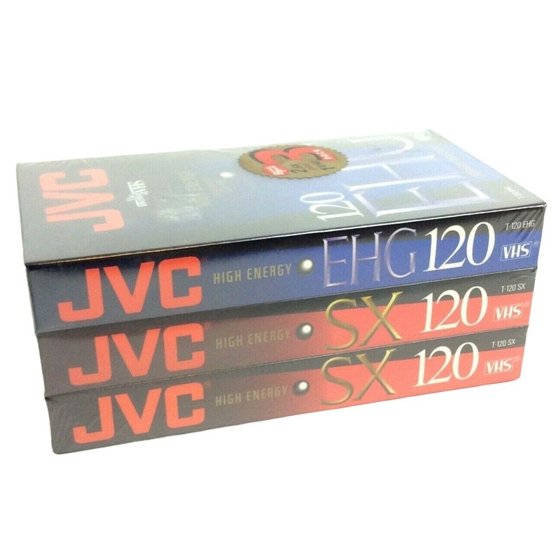 JVC VHS Video Tapes T-120 Ehg T-120 SX Factory Sealed Blank 3 - Etsy