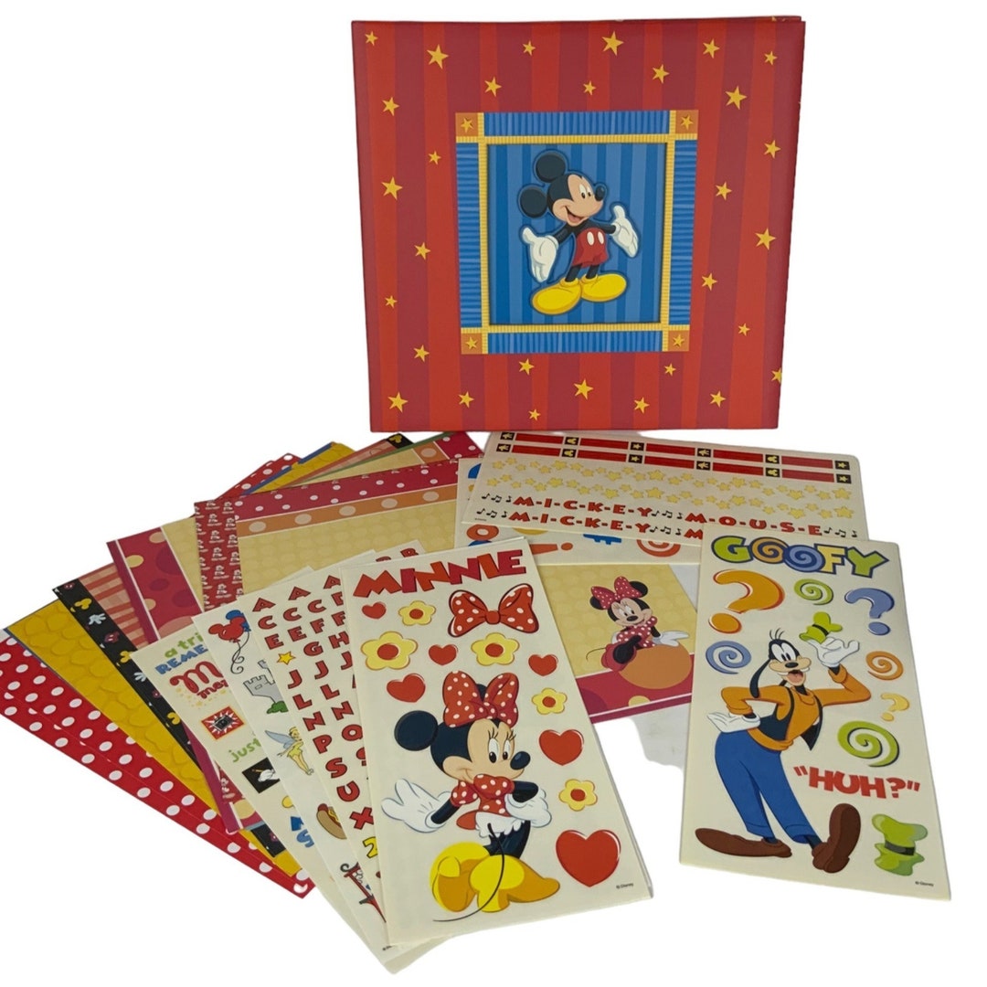 Disney Mickey Mouse 12x12 Scrapbook Album Kit With Stickers Papers by ...