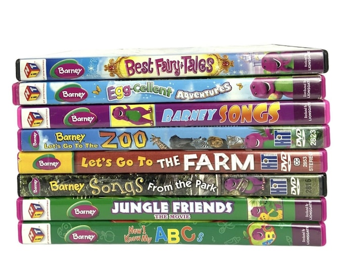 Barney & Friends 8 DVD Lot Animals Abcs Fairy Tales Farm Songs Zoo ...