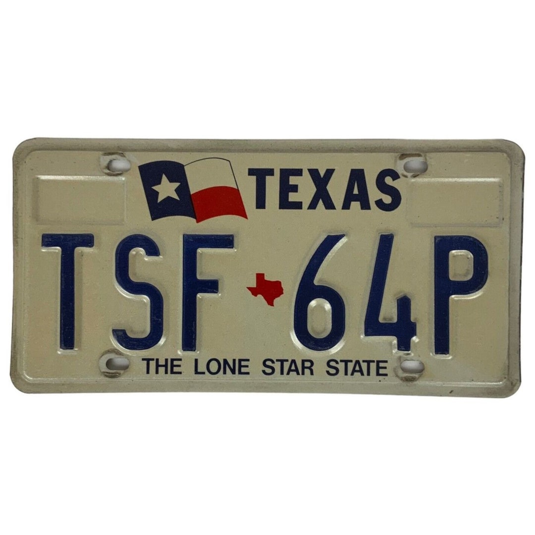 Texas Retired License Plate TSF 64P Lone State State Garage - Etsy