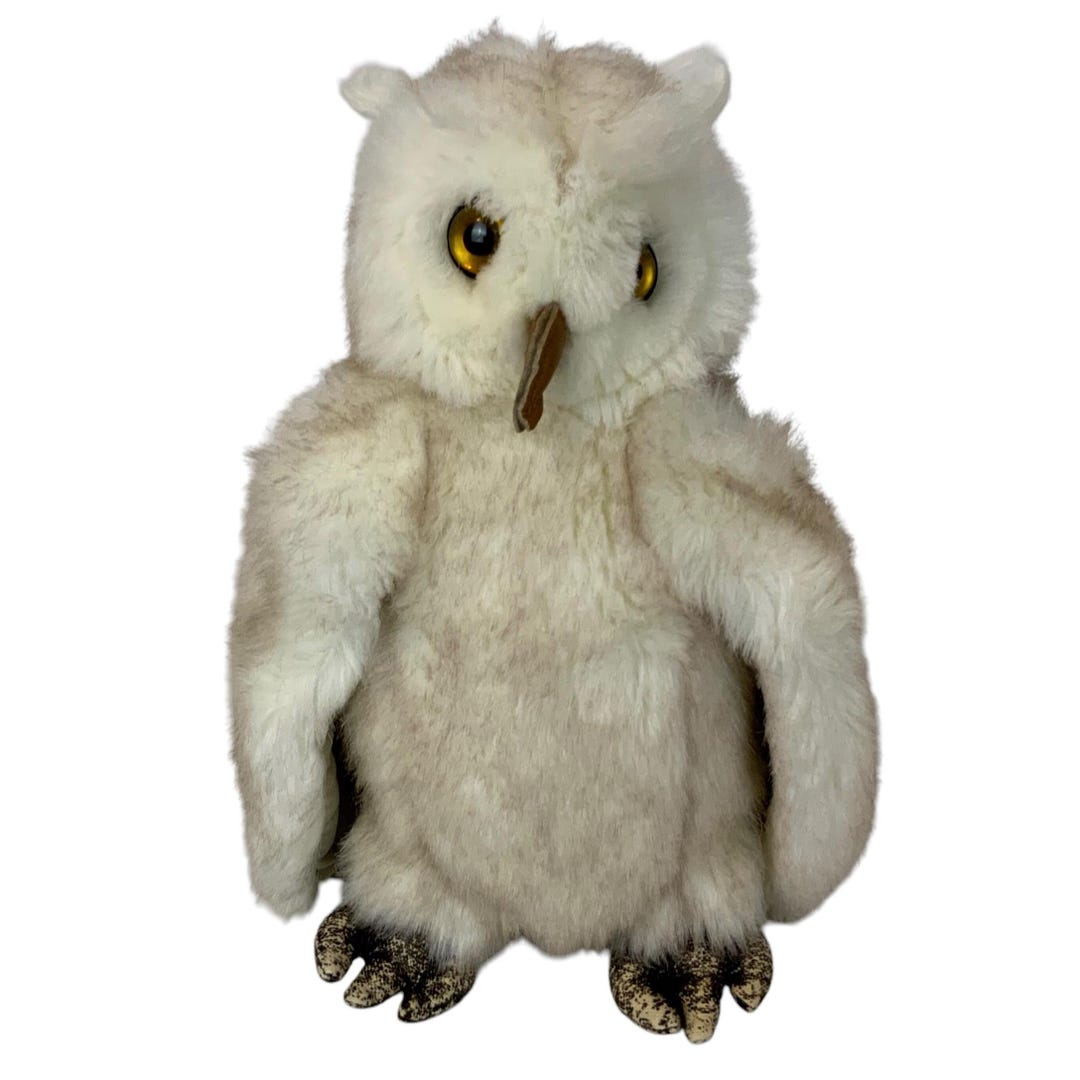 Vintage Gund Plush Snowy Owl 1987 Stuffed Animal Toy White Beige - Etsy