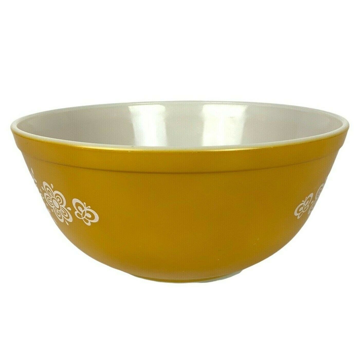Pyrex Butterfly Gold Mixing Bowl 2.5 Quart Butterscotch White - Etsy
