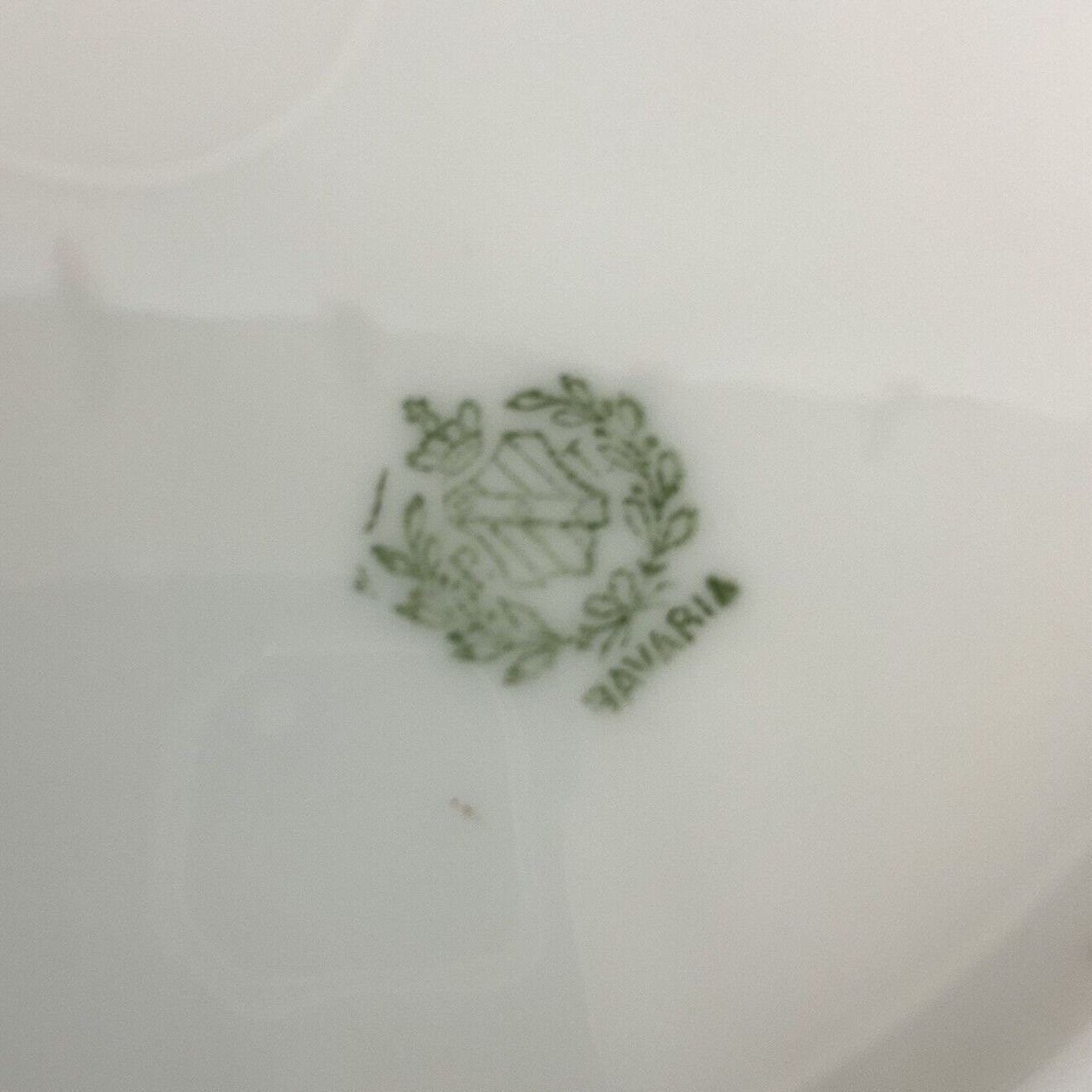 Bavarian China Plate Hand Painted Floral Gold Trimmed Germany - Etsy