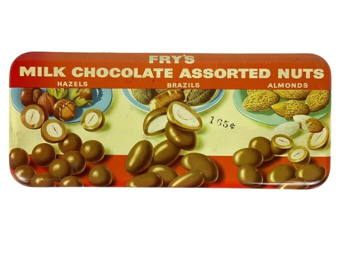 Fry Milk Chocolate Assorted Nuts Candy Tin 10x4 Cadbury England ...
