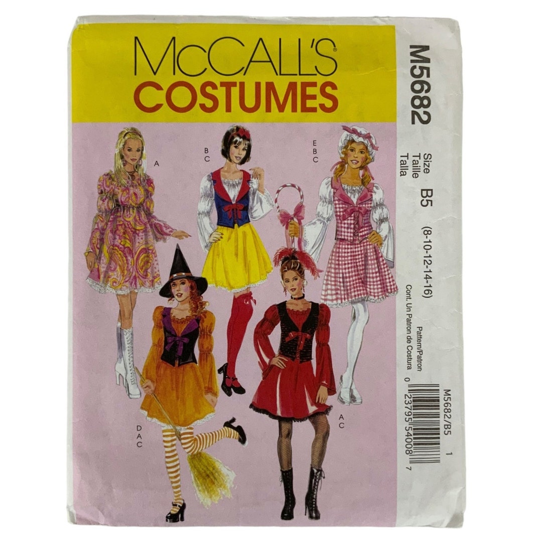 Mccalls M5682 Womens Costume Sewing Pattern Sizes 8-16 Mini Dress ...
